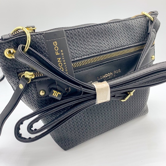 London Fog | Bags | London Fog Collection Black Aphina Crossbody Purse ...